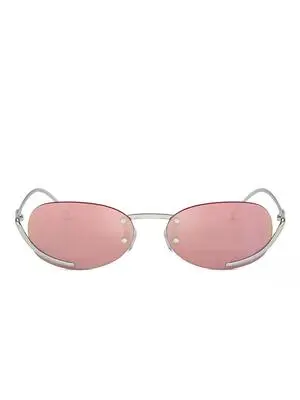 DIESEL® Oval Rimless Sunglasses - Silver