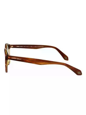 Giorgio Armani Round-frame Glasses - Brown