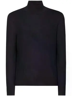 Dolce & Gabbana Black Cashmere-silk Blend Turtleneck Jumper - Blue