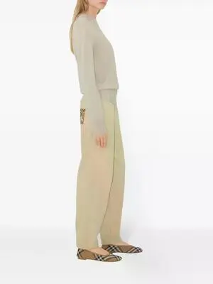 Burberry Check Label Cotton Track Pants