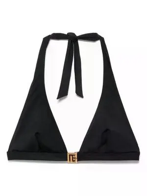 Balmain Triangle Cup Halterneck Bikini - Black