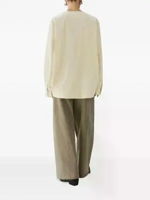 JNBY Long-sleeved Shirt With V-neck And Concealed Press-stud Fastening
