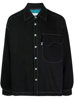 BONSAI Logo-patch Contrast-stitching Shirt