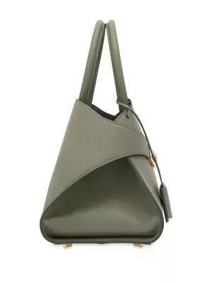 FERRAGAMO Medium Hug Leather Tote Bag - Grey