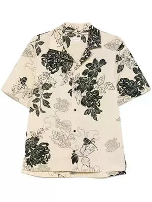 Moncler Floral-print Shirt - Neutrals