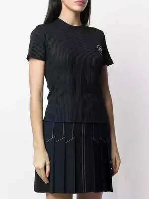 Opening Ceremony Ribbed Cotton Logo Print T-shirt