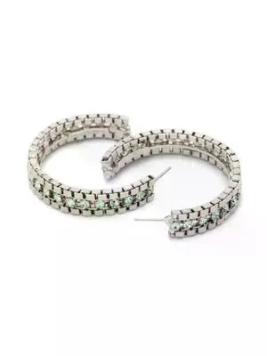 Rosantica Tone Crystal Embellished Hoop Earrings