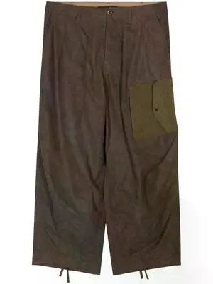 TEN C Camouflage Print Wide-leg Trousers