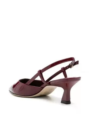 STUART WEITZMAN 60mm Vinnie Patent Slingback Pumps - Red