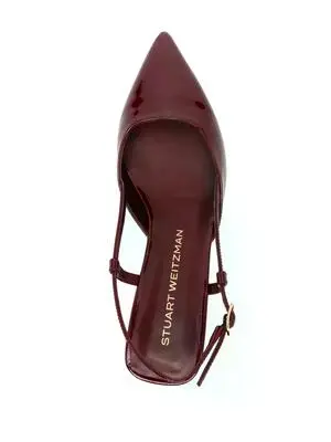 STUART WEITZMAN 60mm Vinnie Patent Slingback Pumps - Red