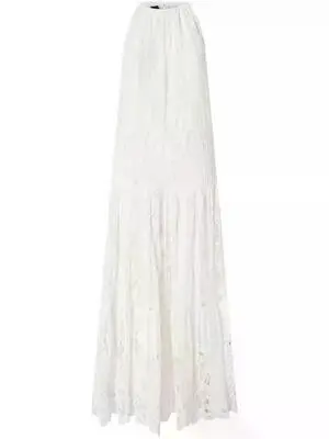 Pinko Laced Maxi Dress - White