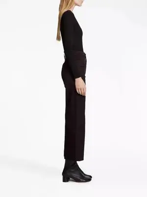 Proenza Schouler White Label High-waisted Cropped Wide-leg Trousers