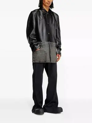 DIESEL® Panelled Leather Jacket
