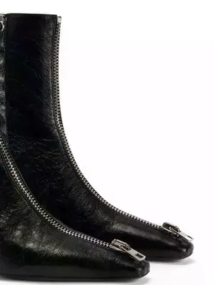 GIUSEPPE ZANOTTI Calf Leather Zip Ankle Boots