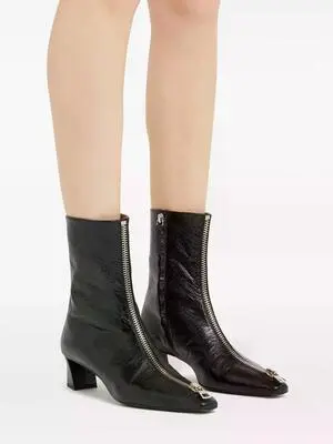GIUSEPPE ZANOTTI Calf Leather Zip Ankle Boots