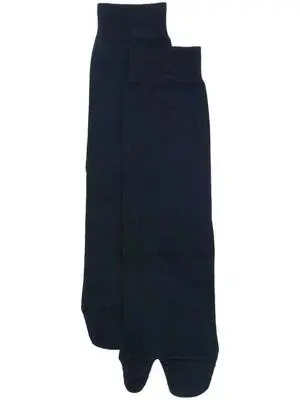 MAISON MARGIELA Tabi Ribbed-knit Socks - Blue