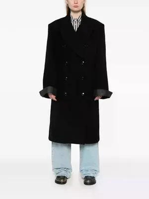 Martine Rose Pilled Finish Double Breasted Coat