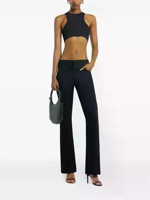 COURREGES Racerback Crop Top - Black