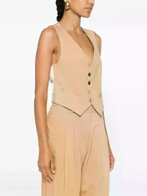 FORTE_FORTE Satin-paneled Waistcoat