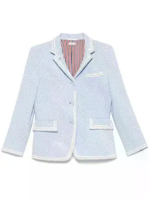 Thom Browne Solid Tweed Blazer - Blue