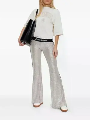 Palm Angels Sequin-embellished Flared Trousers