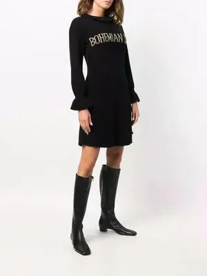 Alberta Ferretti Intarsia-knit Mini Dress
