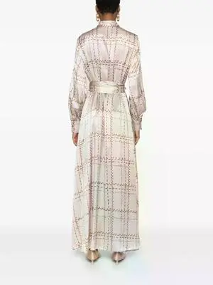 Kiton Printed Silk Shirt Dress