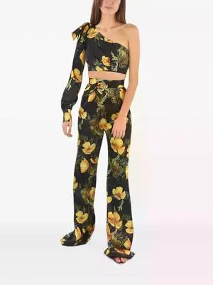 Philipp Plein Floral Print Silk Blend Two-piece - Black
