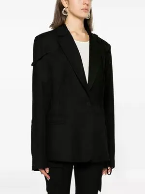 ANDREĀDAMO Layered Detail Notched Lapel Blazer