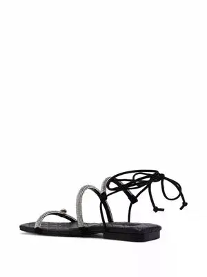 Philipp Plein Maltese Flat Crystal Sandals