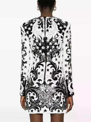 Balmain Sequinned Baroque Star Mini Dress