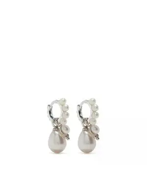 DOWER & HALL Timeless Pearl Hoop Earrings