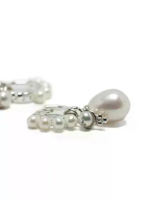 DOWER & HALL Timeless Pearl Hoop Earrings