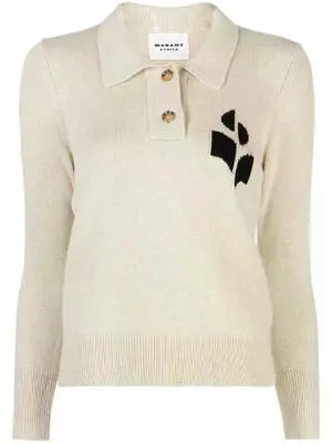 MARANT ETOILE Nola Knitted Polo Sweatshirt