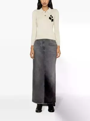 MARANT ETOILE Nola Knitted Polo Sweatshirt