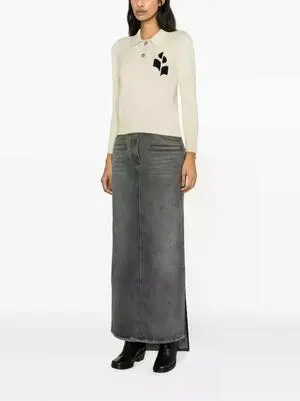 MARANT ETOILE Nola Knitted Polo Sweatshirt