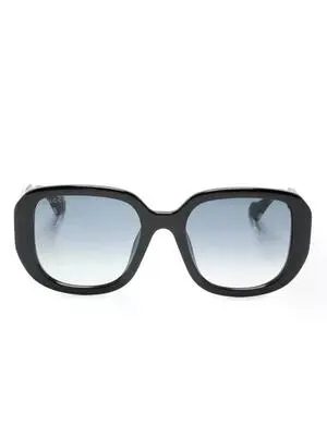 Gucci Interlocking G Oversize Frame Sunglasses - Black