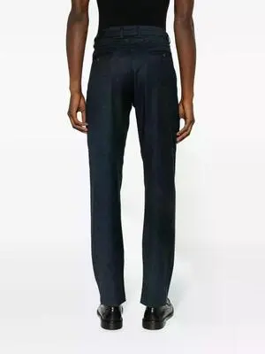 Canali Midnight Wool Drawstring Waist Trousers