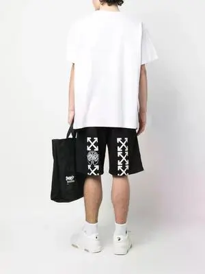 Off-White Cotton Track Shorts