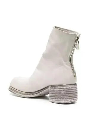 Guidi Square-toe Leather Ankle Boots