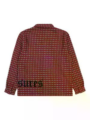 PLEASURES Cross-print White Overshirt