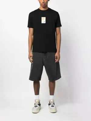 Carhartt Work In Progress Denim Logo Patch Knee-length Shorts