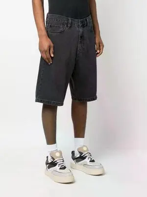 Carhartt Work In Progress Denim Logo Patch Knee-length Shorts