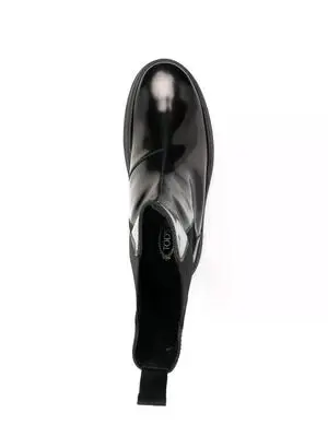 TOD'S Glossy Leather Chelsea Boots