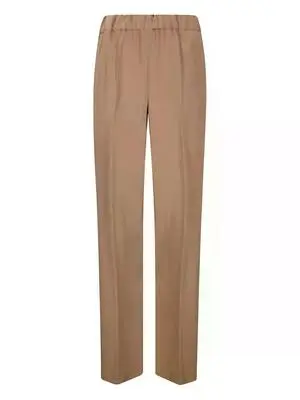 Alberto Biani Full Length Elasticated Waist Trousers - Neutrals