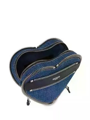 Moschino Heart-shaped Denim Crossbody Bag