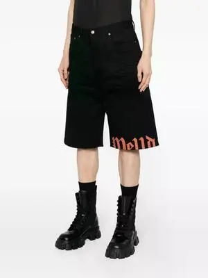 We11Done Logo Print Bermuda Shorts
