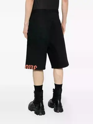 We11Done Logo Print Bermuda Shorts