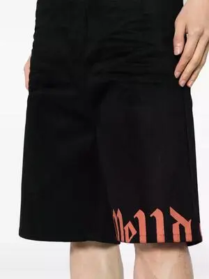We11Done Logo Print Bermuda Shorts
