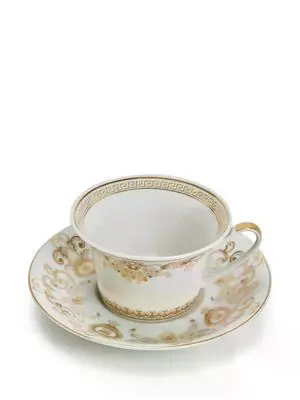 Versace X Rosenthal Medusa Gala Tea Cups And Saucers - White